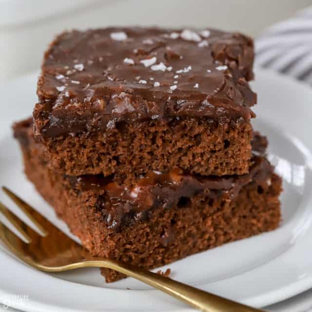 Small Chocolate Cake Recipe (Mini Sheet Cake) - Celebrating Sweets