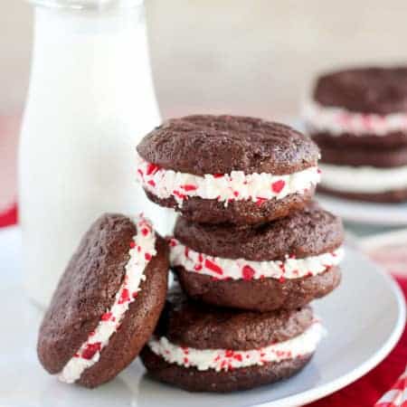 Chocolate Peppermint Sandwich Cookies - The perfect holiday cookie!