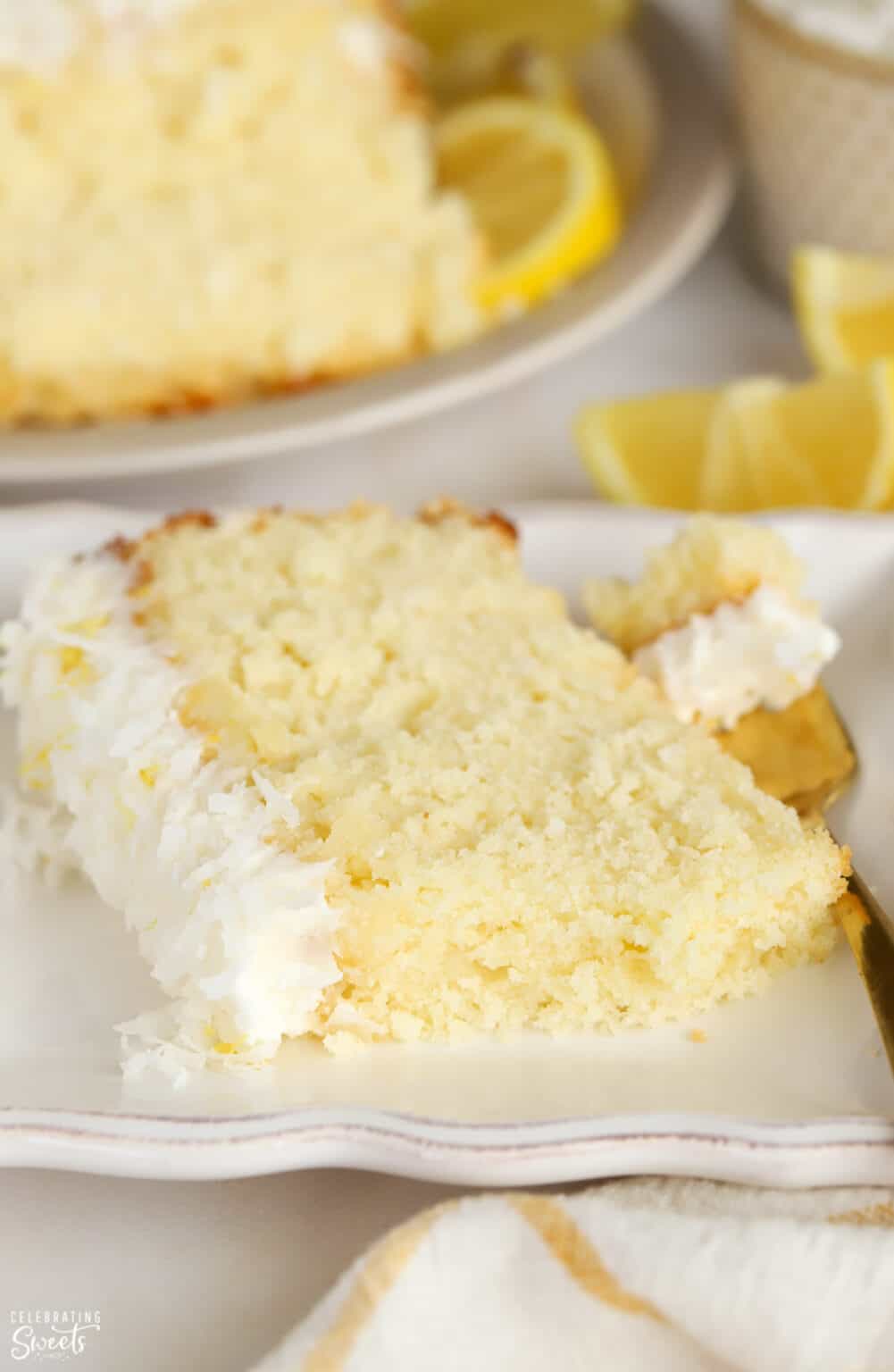 Lemon Coconut Cake - Celebrating Sweets