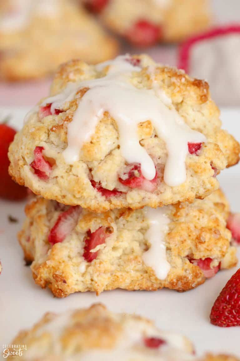Strawberry Biscuits - Celebrating Sweets