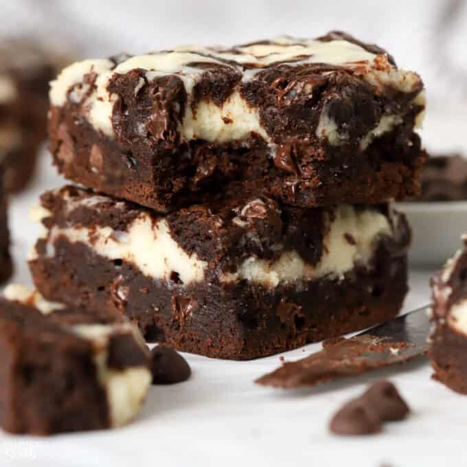 Cookie Dough Brownies - Celebrating Sweets
