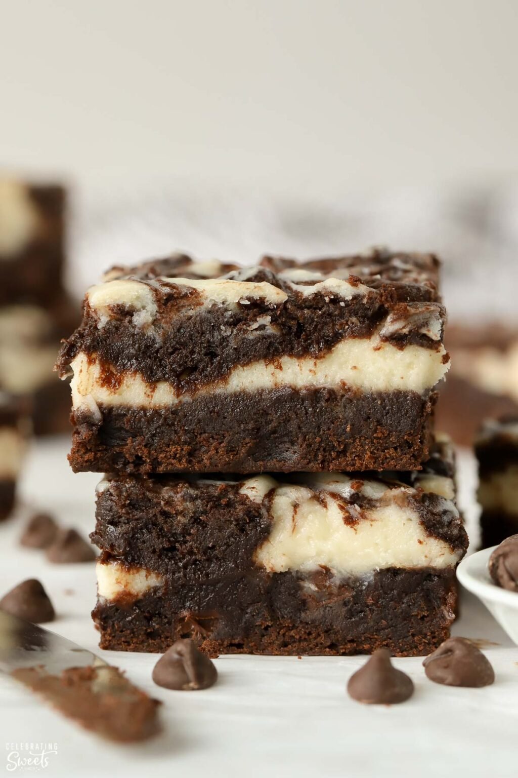 Cream Cheese Brownies - Celebrating Sweets