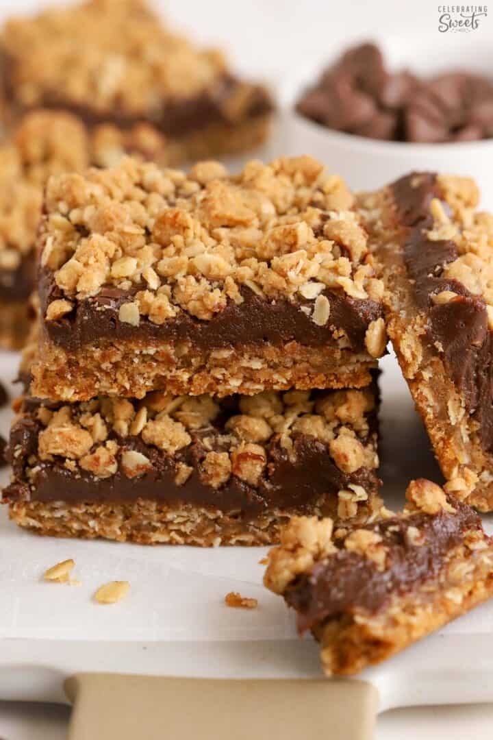 Oatmeal Fudge Bars (Quick & Easy) - Celebrating Sweets