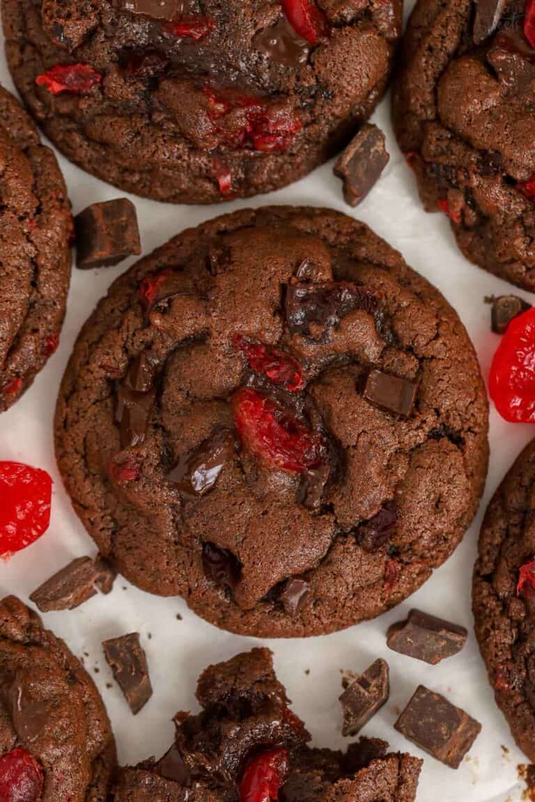Chocolate Cherry Cookies - Celebrating Sweets