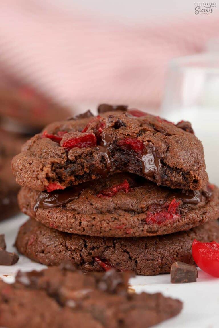 Chocolate Cherry Cookies - Celebrating Sweets
