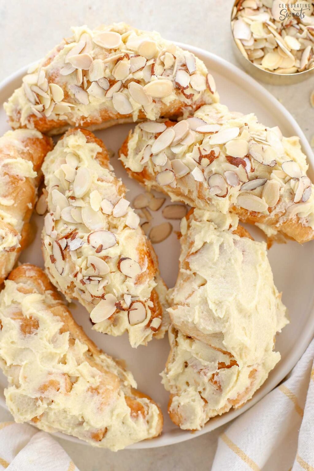 Almond Croissants (Shortcut Recipe) - Celebrating Sweets