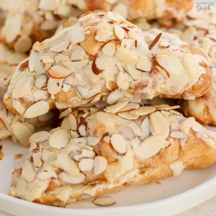 Almond Croissants (Shortcut Recipe) - Celebrating Sweets