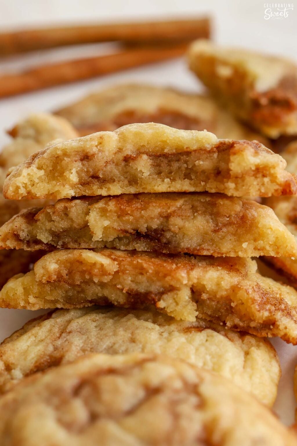 Cinnamon Roll Sugar Cookies - Celebrating Sweets
