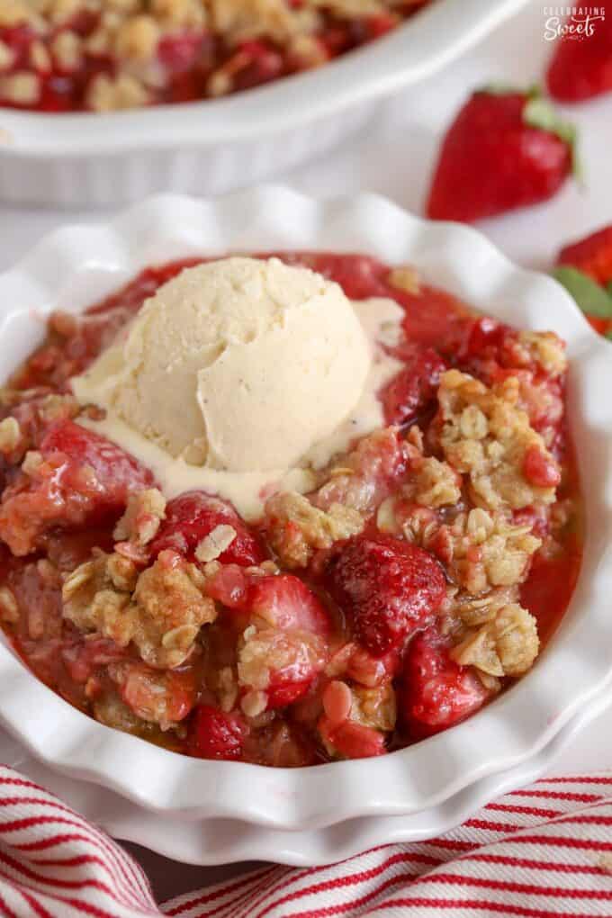 Strawberry Crisp {So Easy!} - Celebrating Sweets