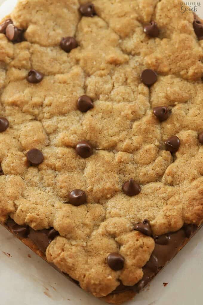 Nutella Cookie Bars {So Easy} - Celebrating Sweets