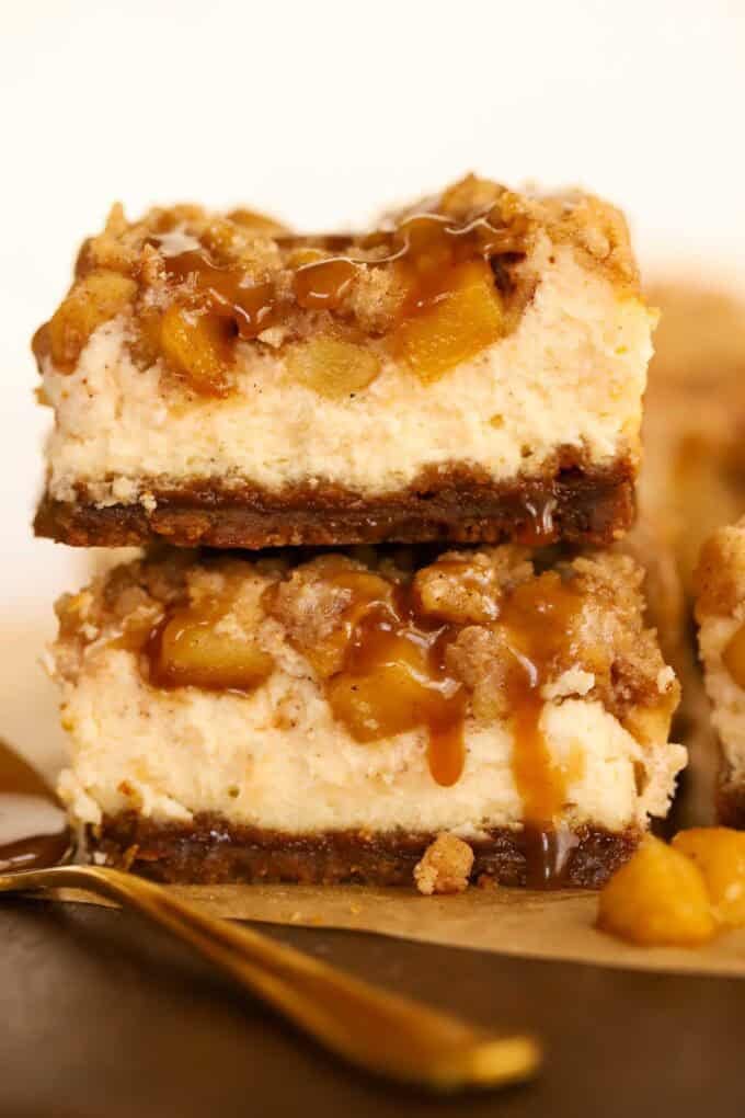 Apple Cheesecake Bars - Celebrating Sweets